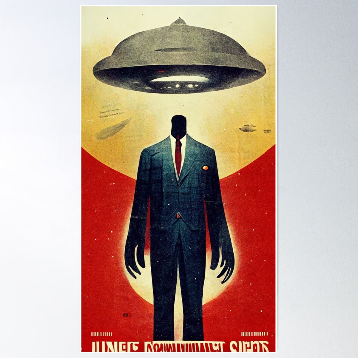 Alien Propaganda Poster Poster Wall Art, Modern Wall Decor For Living ...