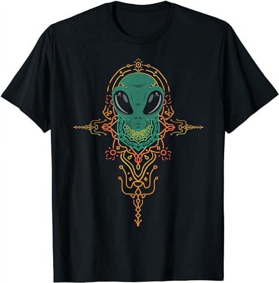 Alien Psychedelic Shirt, Sacred Geometry T-Shirt - Walmart.com