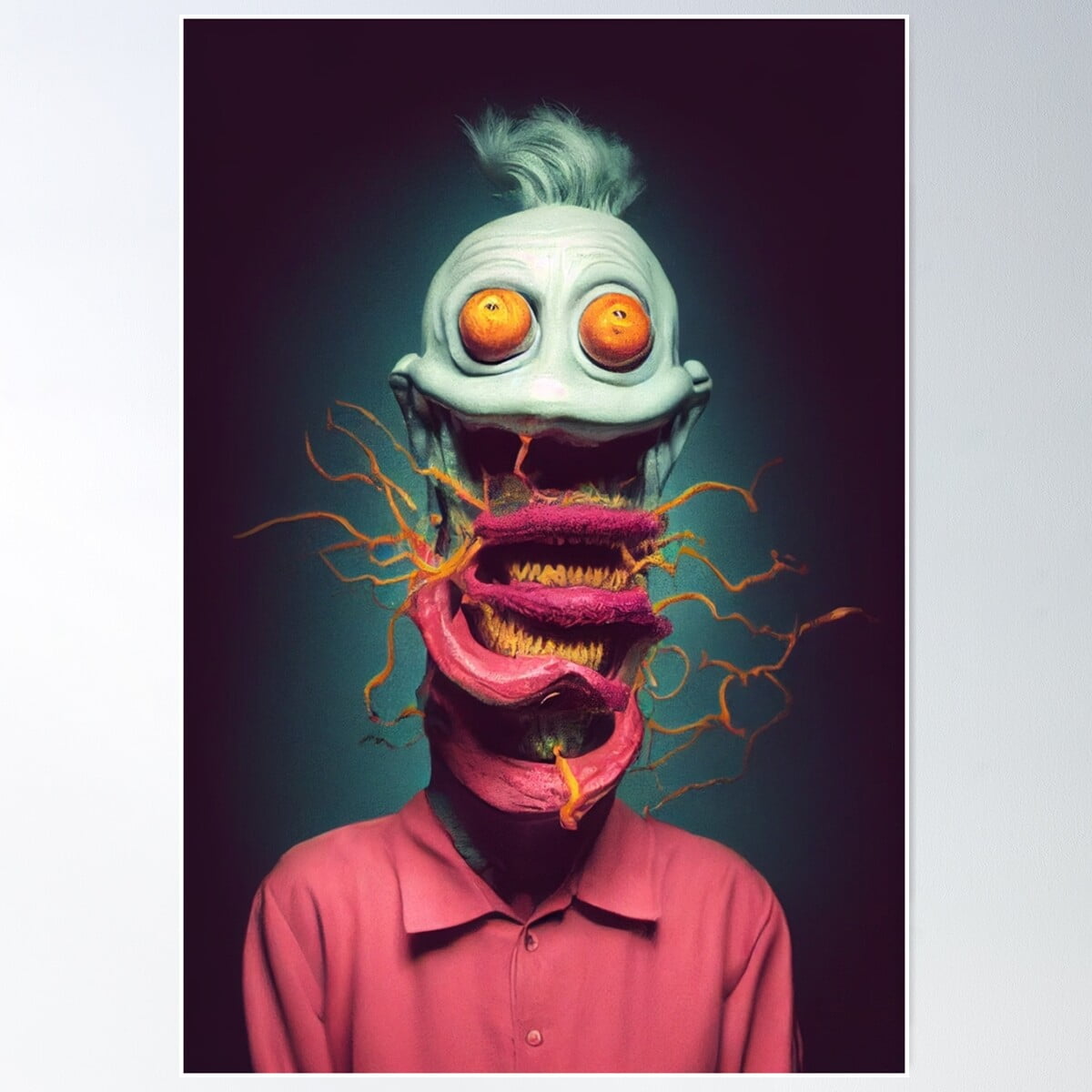 Alien Psycho Invasion Poster Wall Art, Modern Wall Decor For Living Room Bedroom, 24x36 UNFRAMED ...