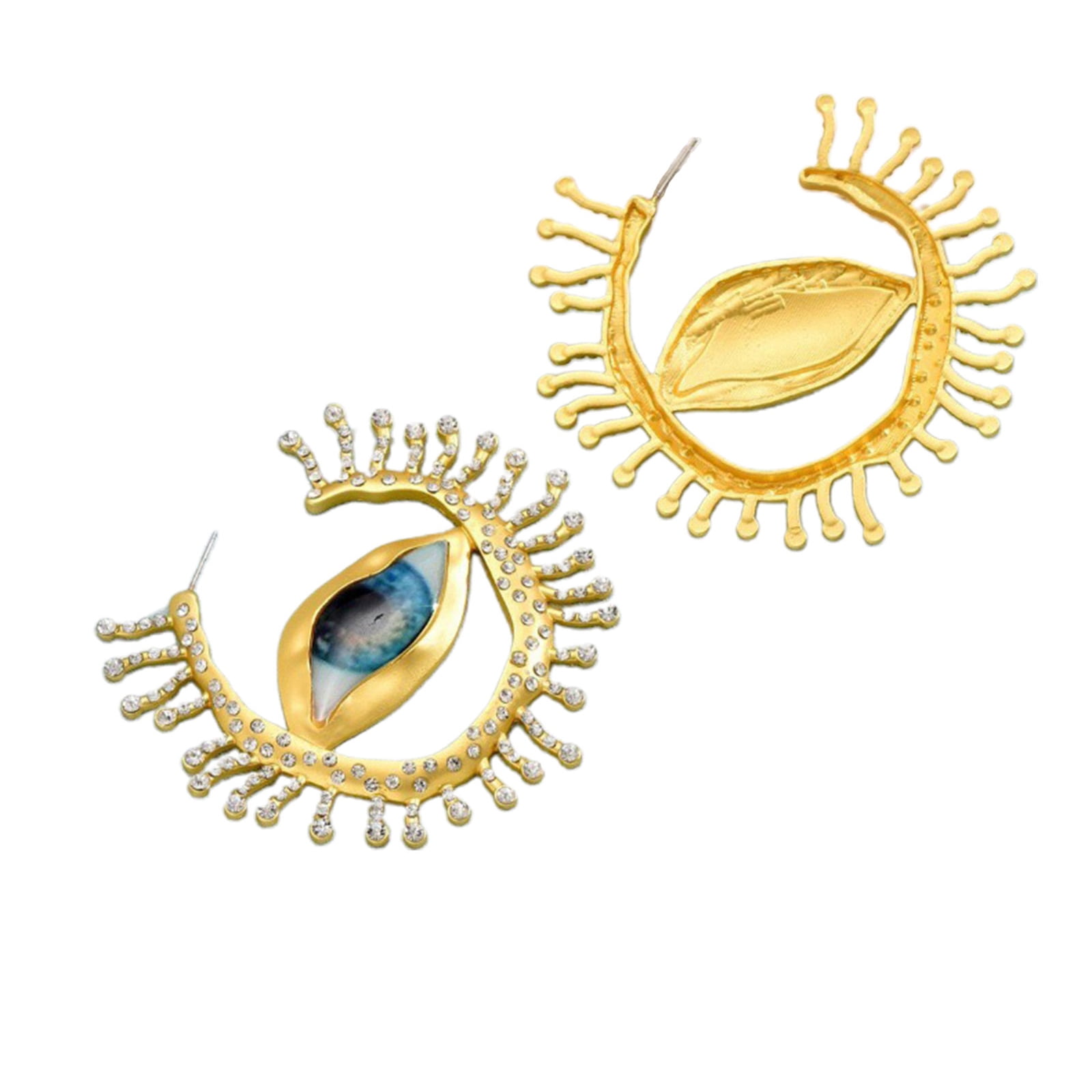 Alien Pupil Earwear Exaggerate Circular Ear Pendant Blue Eye Shape Ear ...