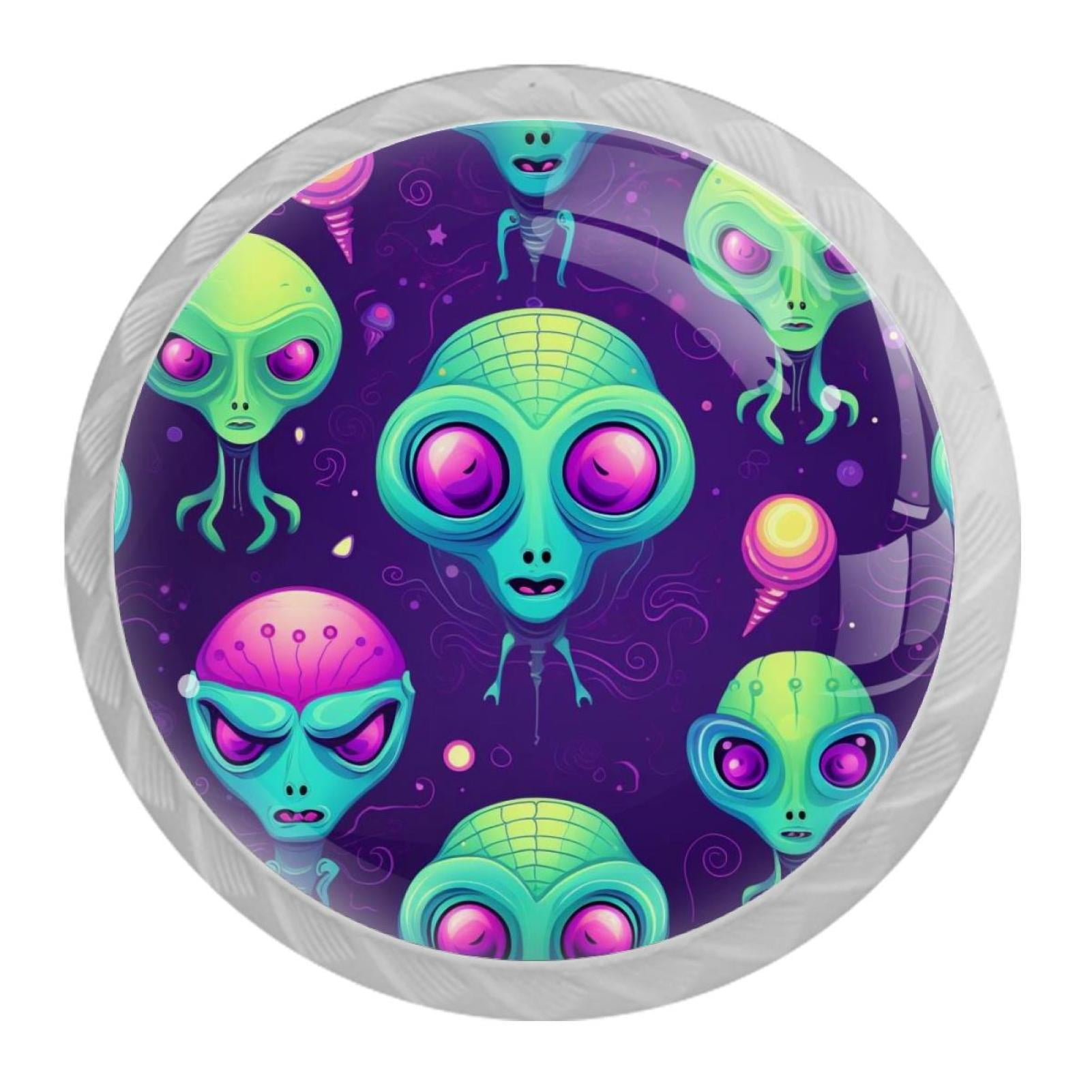 Alien Purple Background Custom Drawer Knobs - Transparent Cabinet Knobs ...