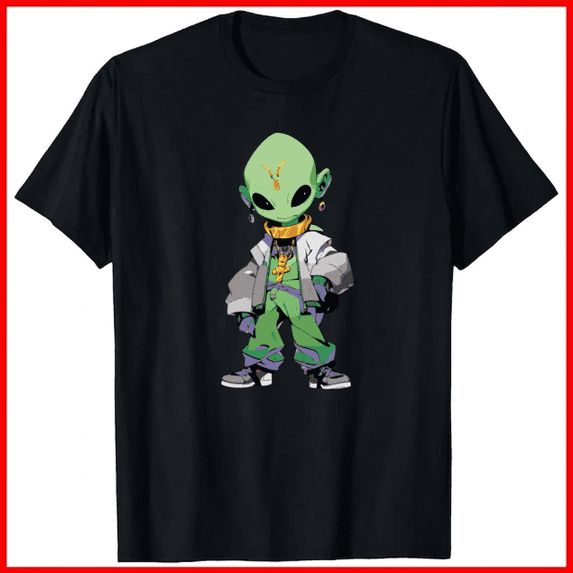 Alien Rapper Cool Extra Terrestrial Hip Hop Microphone Cap Unisex T ...