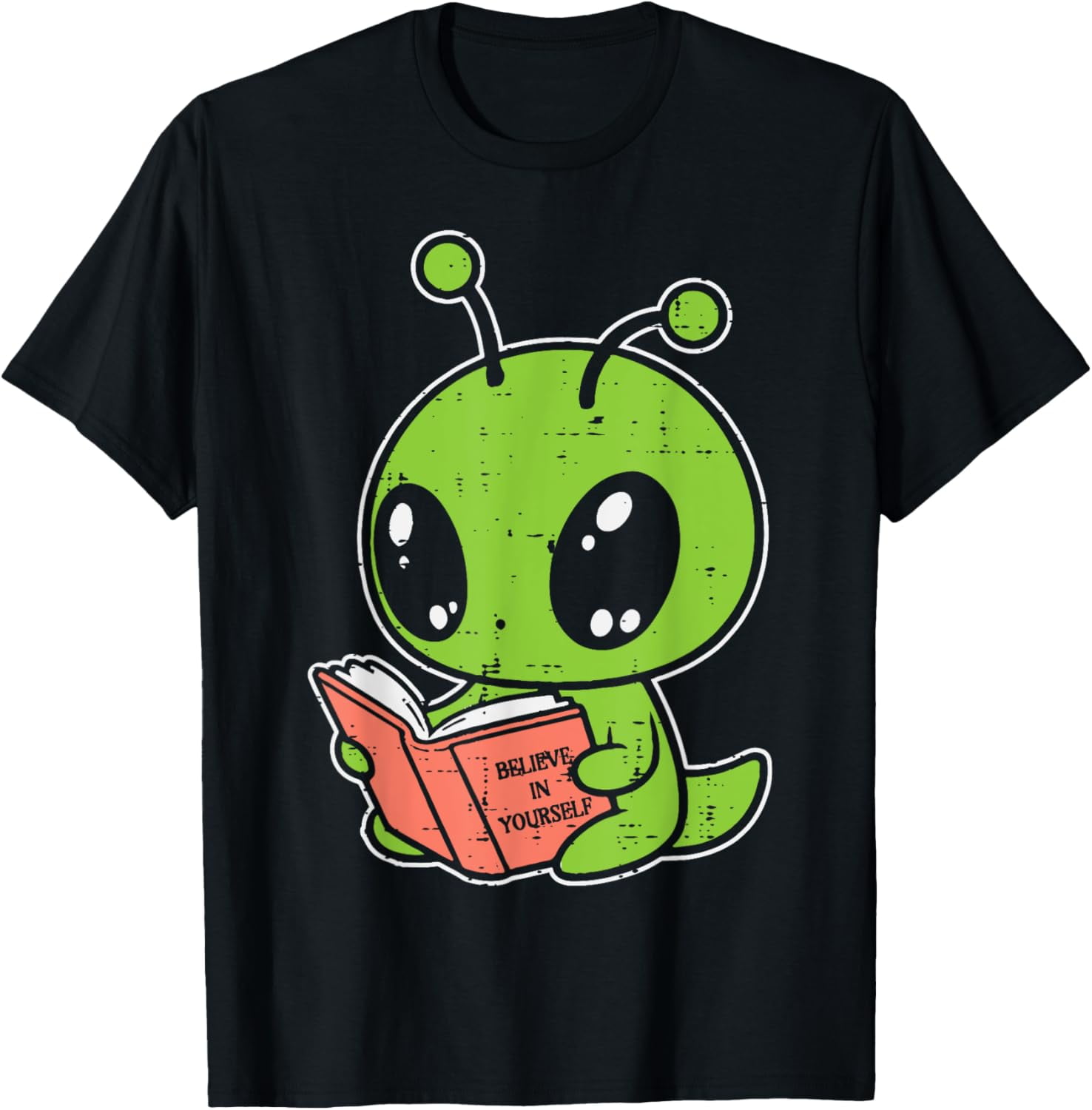 Alien Reading Book Believe In Yourself Women Men T-Shirt - Walmart.com