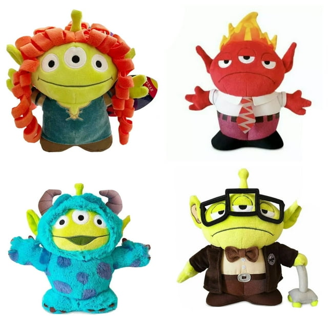 Alien Remix Plush Brave Merida & Anger Carl Fredricksen & Sulley Plush ...