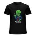 Alien Rocker Wearing Spiked Jacket Retro Sci-Fi Lover's Tee - Walmart.com