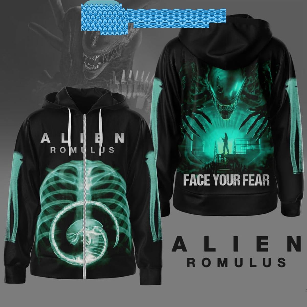 Alien Romulus Face Your Fear Hoodie T-Shirt - Walmart.com