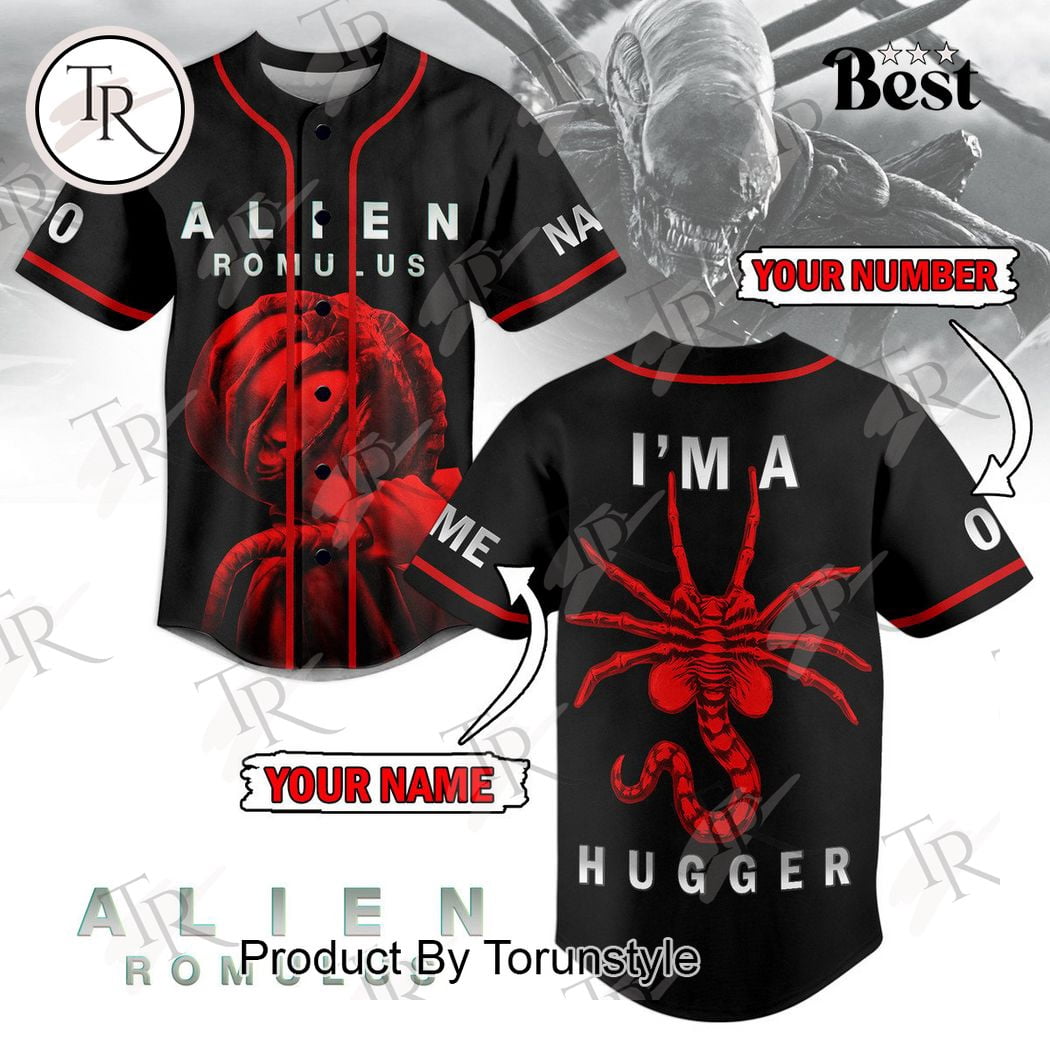 Alien Romulus I'm A Hugger Custom Baseball Jersey - Walmart.com