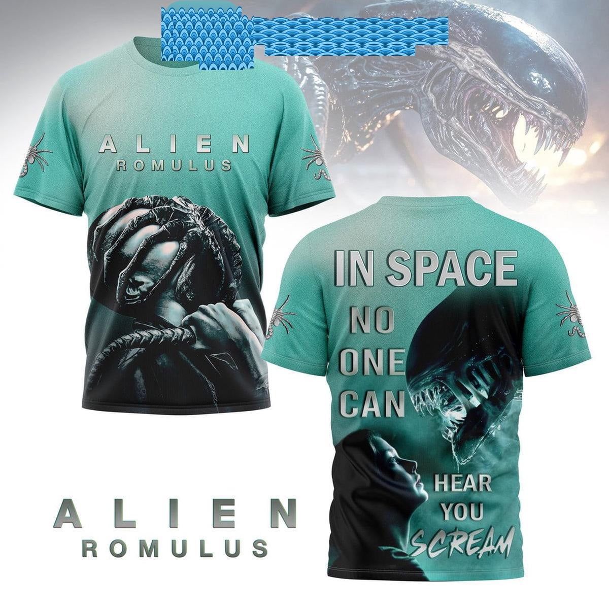 Alien Romulus In Space No One Can Hear You Scream Hoodie T-Shirt ...