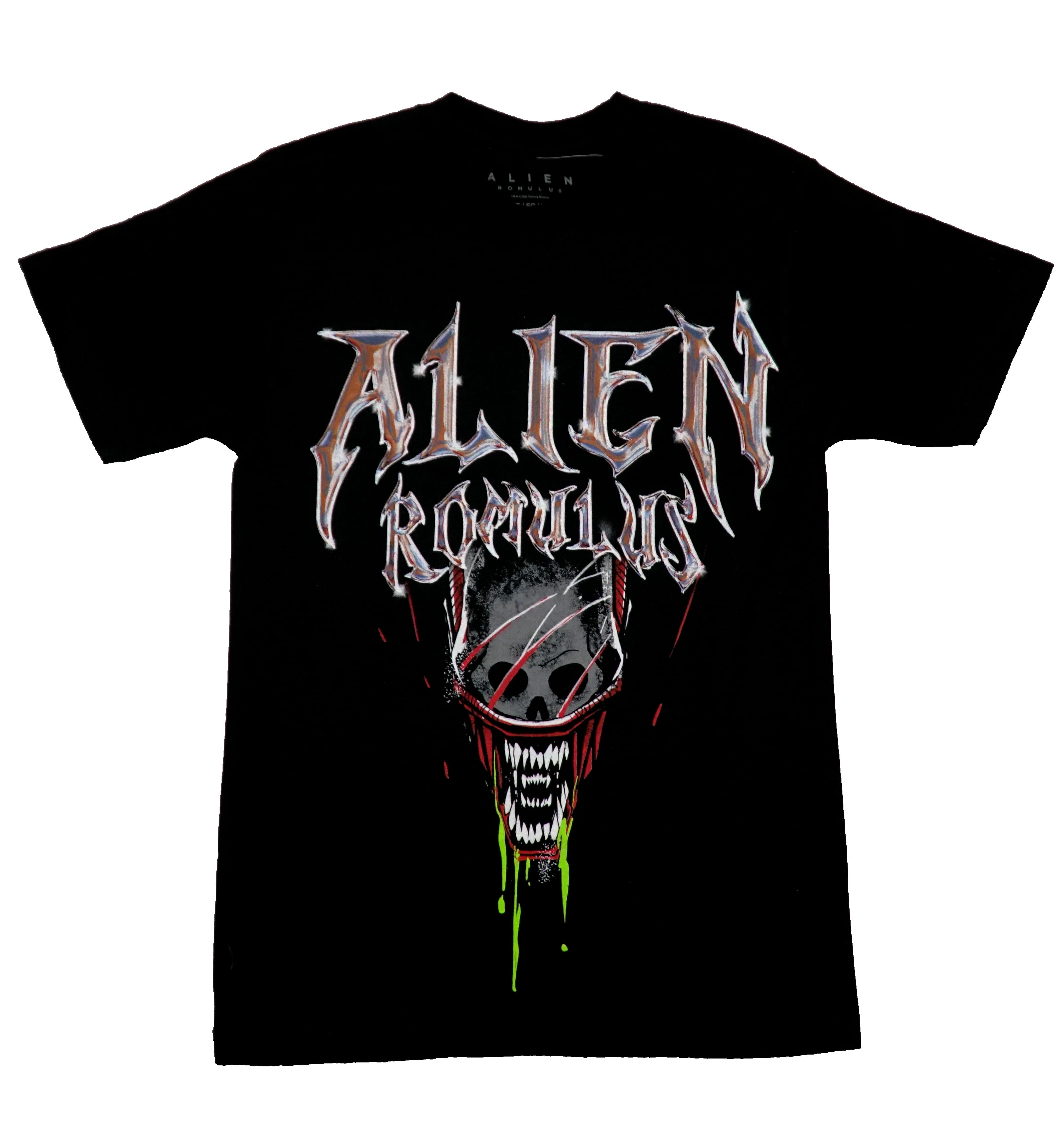 Alien Romulus Mens T-Shirt - Xenomorph Sharp Exposed Teeth Below Razor ...