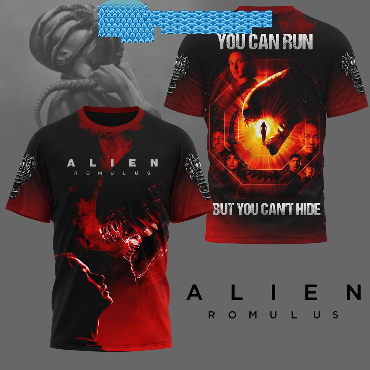 Alien Romulus You Can Run But You Cant Hide Hoodie T-Shirt - Walmart.com