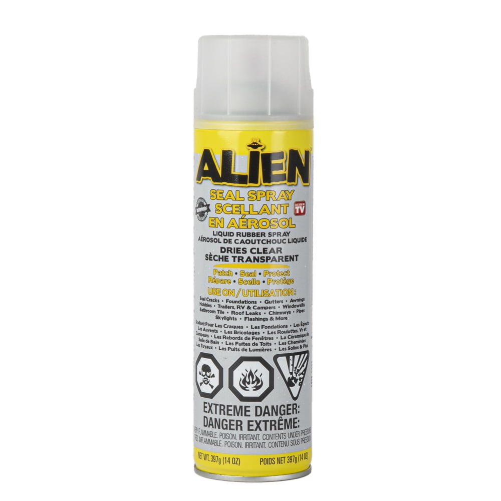 Alien Seal Spray Waterproof Sealant Clear Caulk 14 oz Liquid Rubber ...