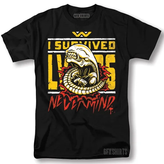 Alien Shirt Classic Movie Poster Vintage Graphic Design T-Shirt ...