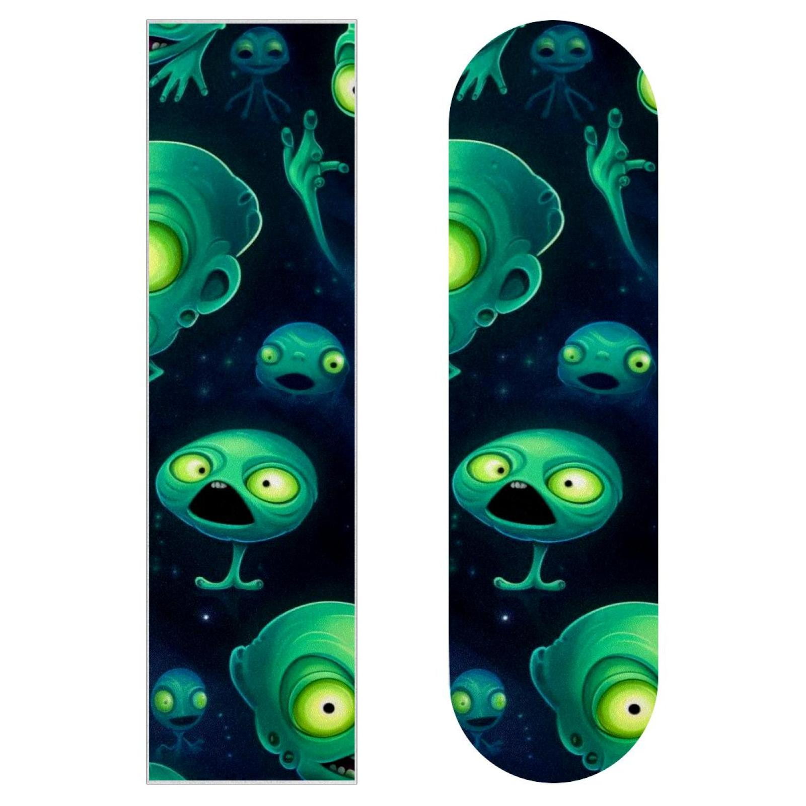 Alien Skateboard Stickers Pack of Two - Emery Surface, PVC Back, 8.8x32 ...