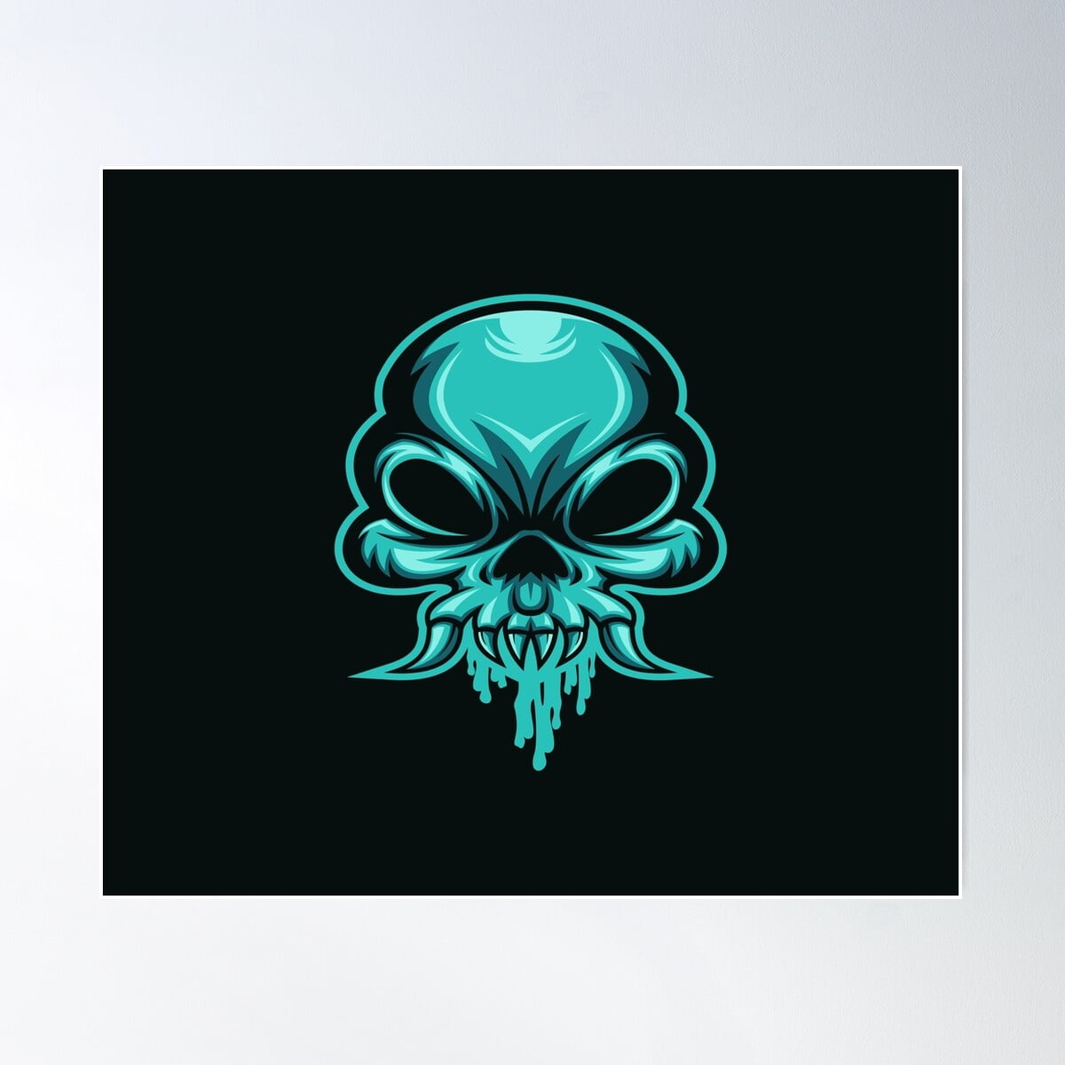 Alien Skull Poster Wall Art, Modern Wall Decor For Living Room Bedroom ...