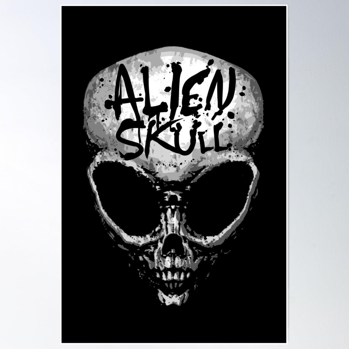 Alien Skull Poster Wall Art, Modern Wall Decor For Living Room Bedroom ...