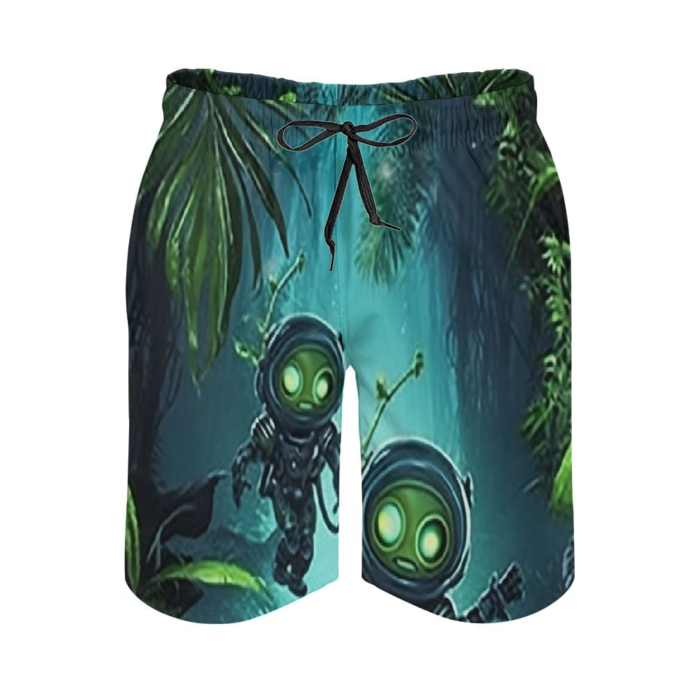 Alien Space Mens Swim Trunks - Swimming Trunk for Men - Drawstring ...