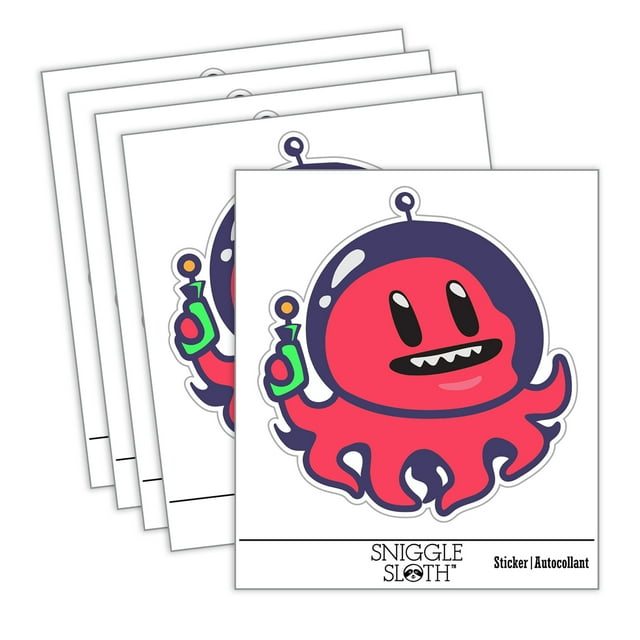 Alien Space Octopus Car Window Bumper Water Bottle Phone Tablet Laptop ...