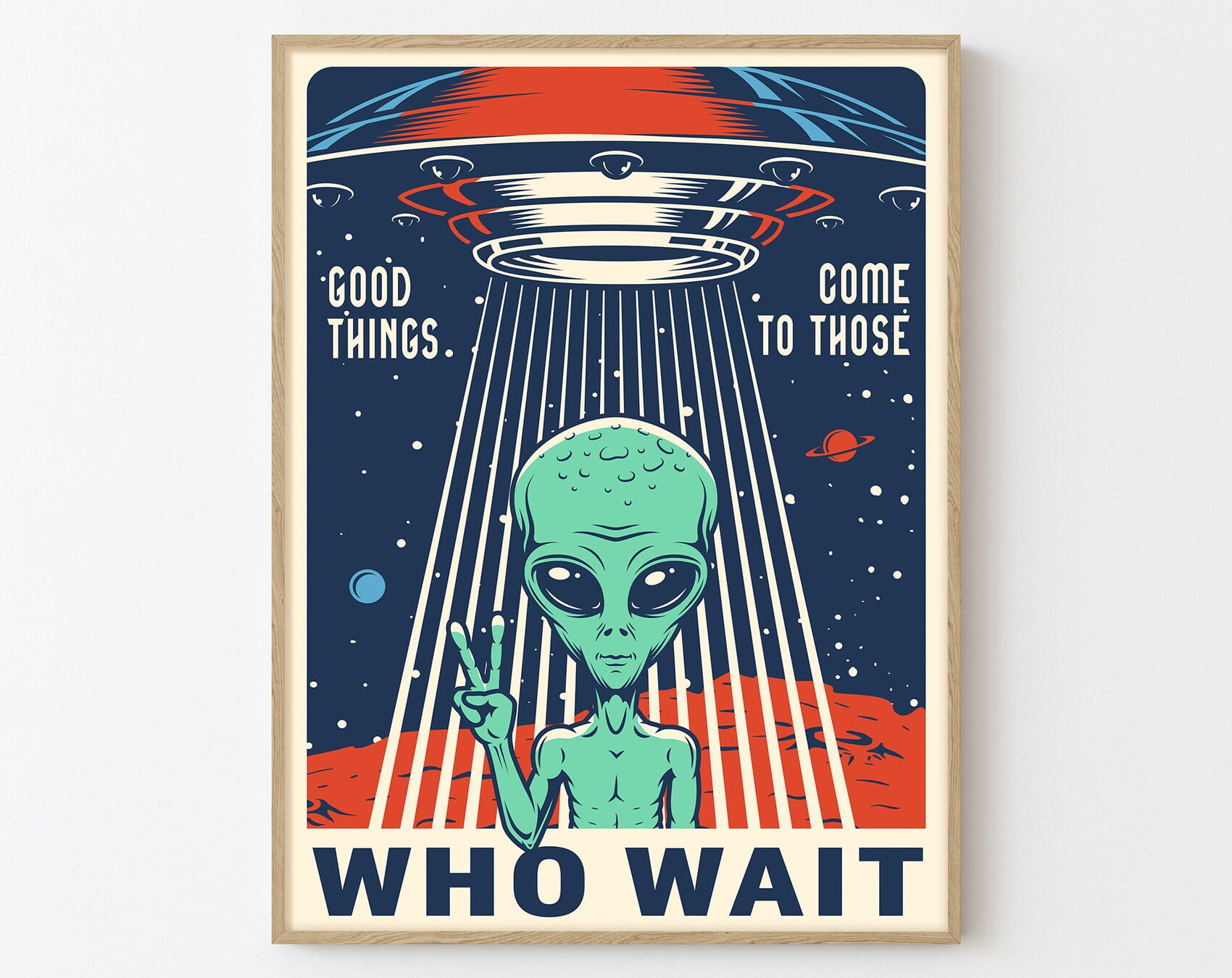 Alien Space Travel Poster Print | Planet Wall Art | Home Decor, 24x36 ...