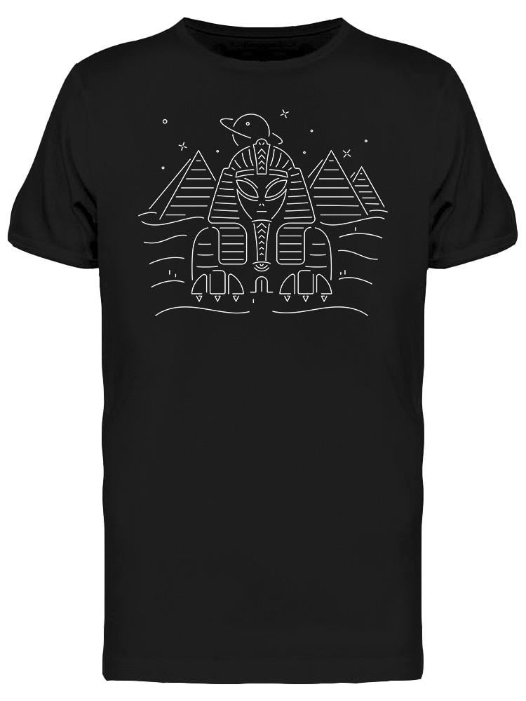 Alien Sphinx With Pyramids T-Shirt Men -Image by Shutterstock, Male ...