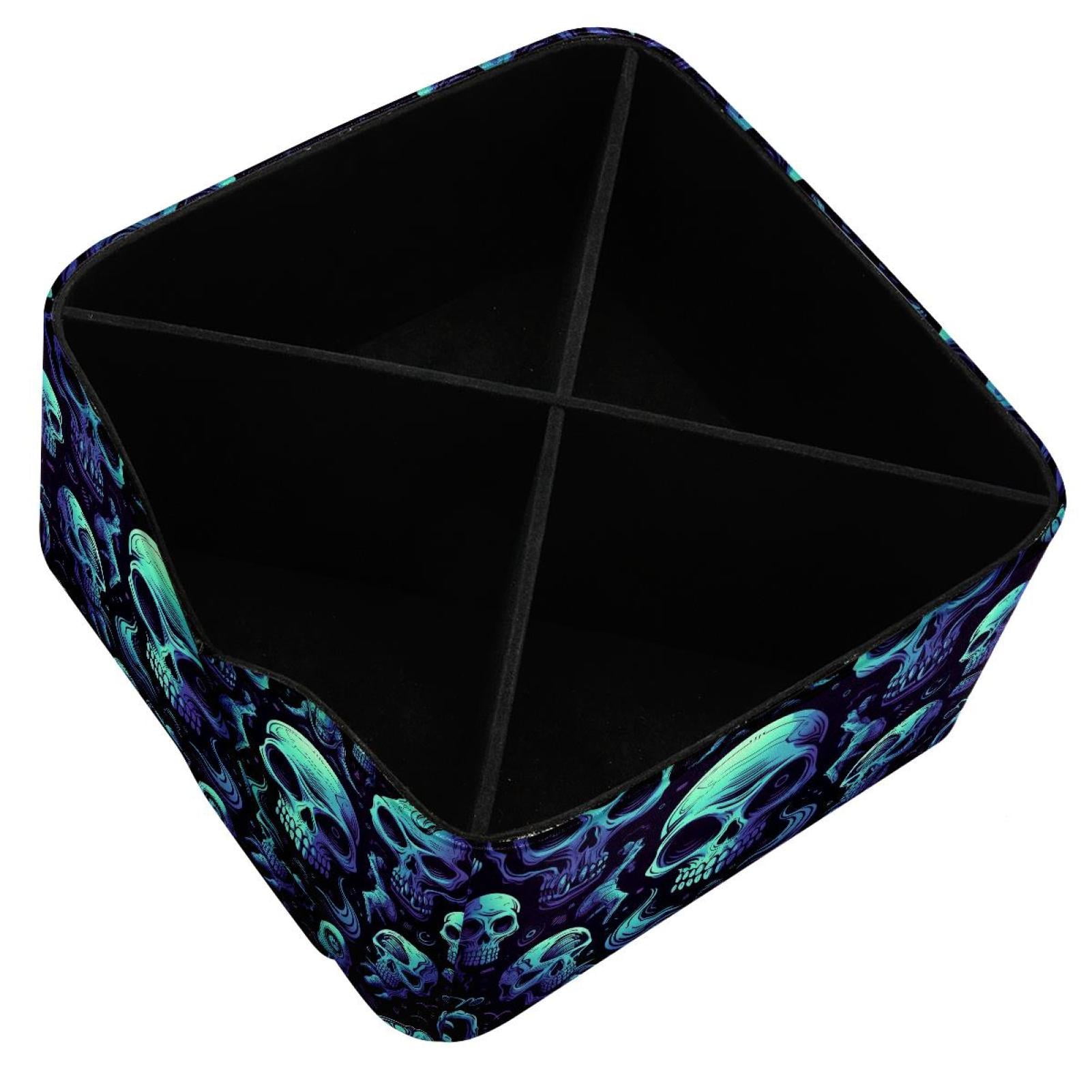 Alien Square Pencil Case with 4 Compartments, Removable Dividers, Brush ...