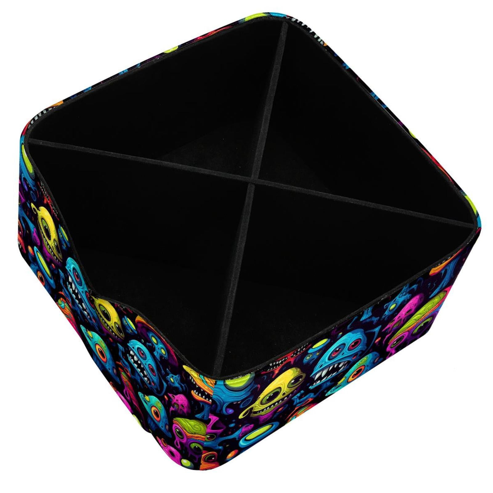 Alien Square Pencil Organizer with 4 Compartments, Removable Dividers ...