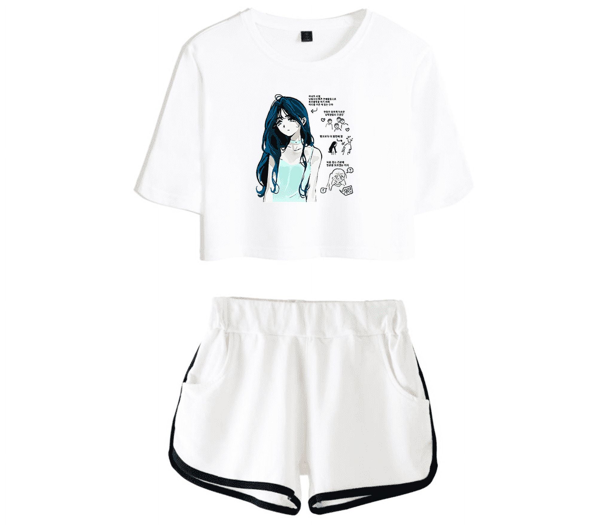 Alien Stage Crop Tops Shorts Suits Sua New Graphic Printed Short ...