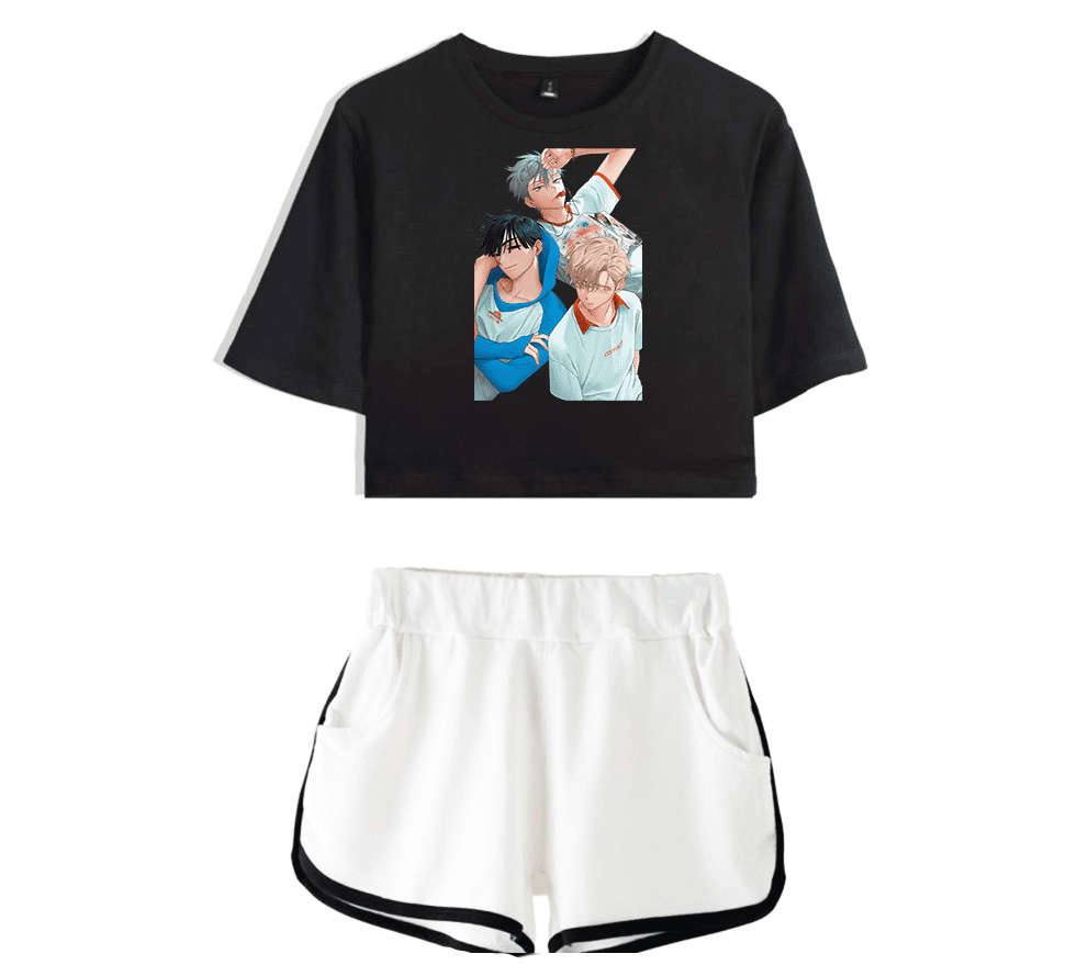 Alien Stage Merch Crop Top Cute Eyes Poster T-Shirt ALNST Short Sleeves ...