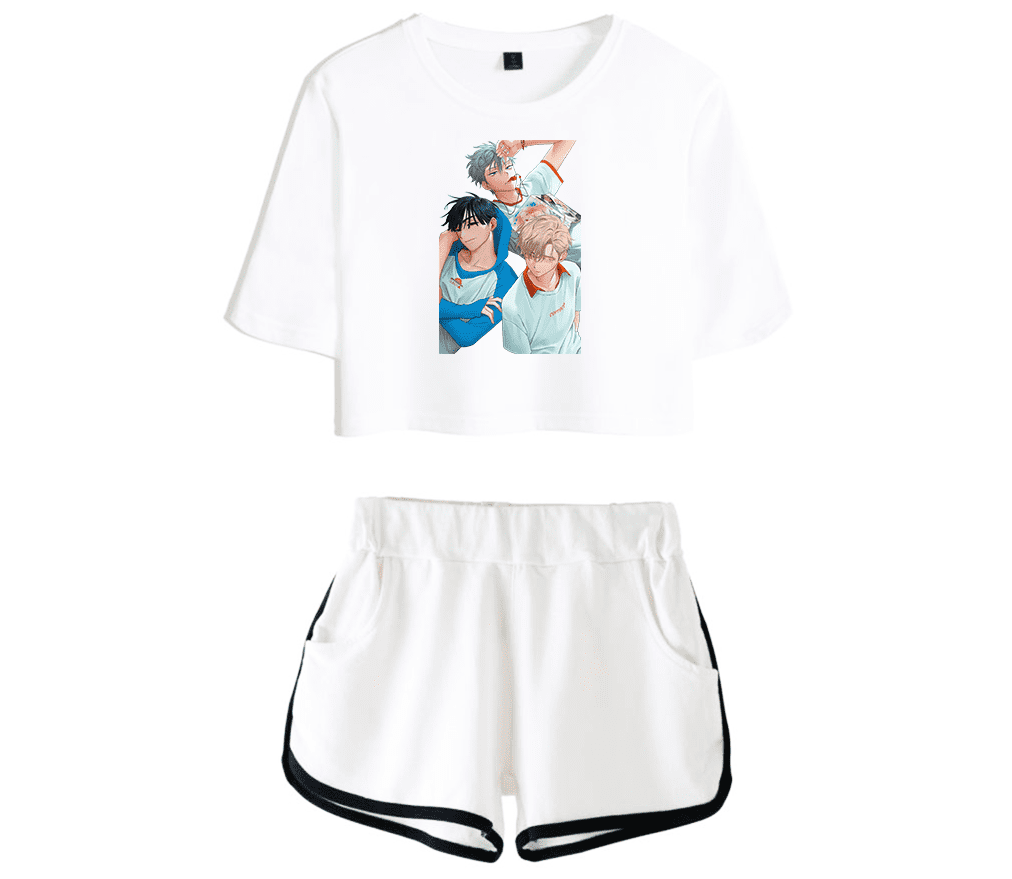 Alien Stage Merch Crop Top Cute Eyes Poster T-Shirt ALNST Short Sleeves ...