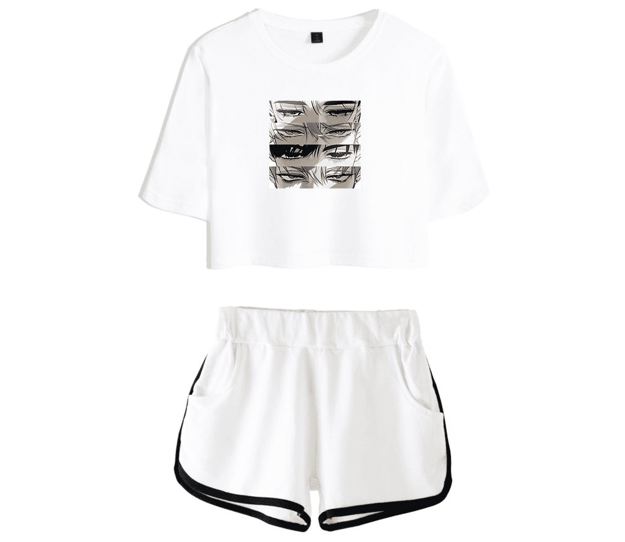 Alien Stage Merch Crop Top Cute Eyes Poster T-Shirt Shorts ALNST Short ...