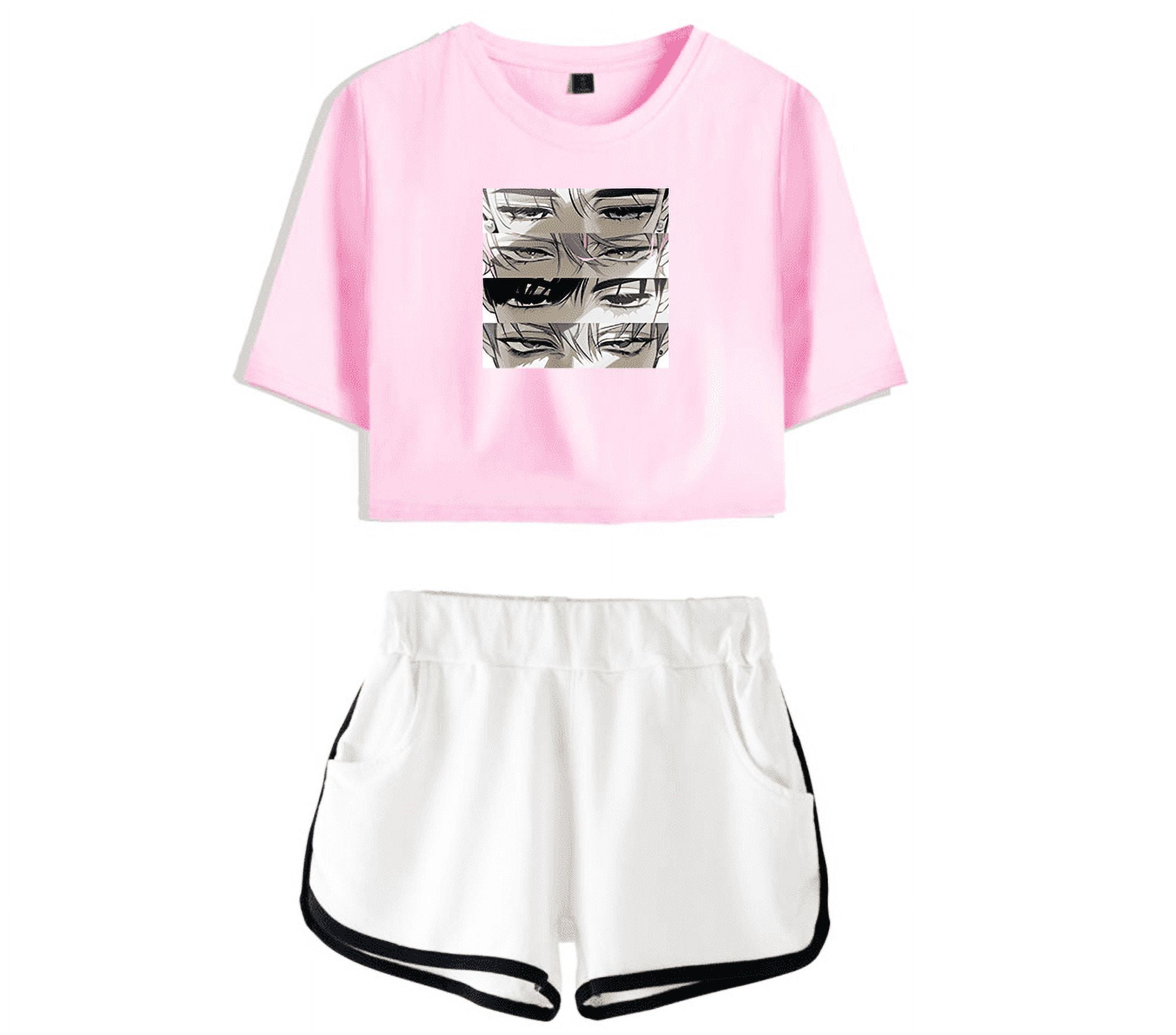 Alien Stage Merch Crop Top Cute Eyes Poster T-Shirt Shorts ALNST Short ...