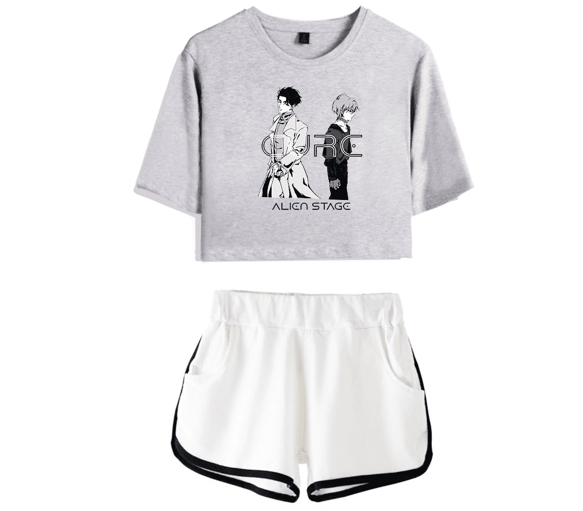 Alien Stage Merch Crop Top Round 6 Ivan Till Battle Cure T-Shirt Shorts ...