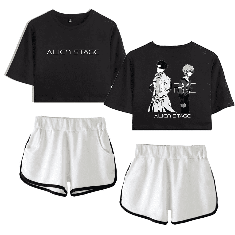 Alien Stage Merch Crop Top T-Shirt Shorts Suit ALNST Round 6 Ivan Till ...