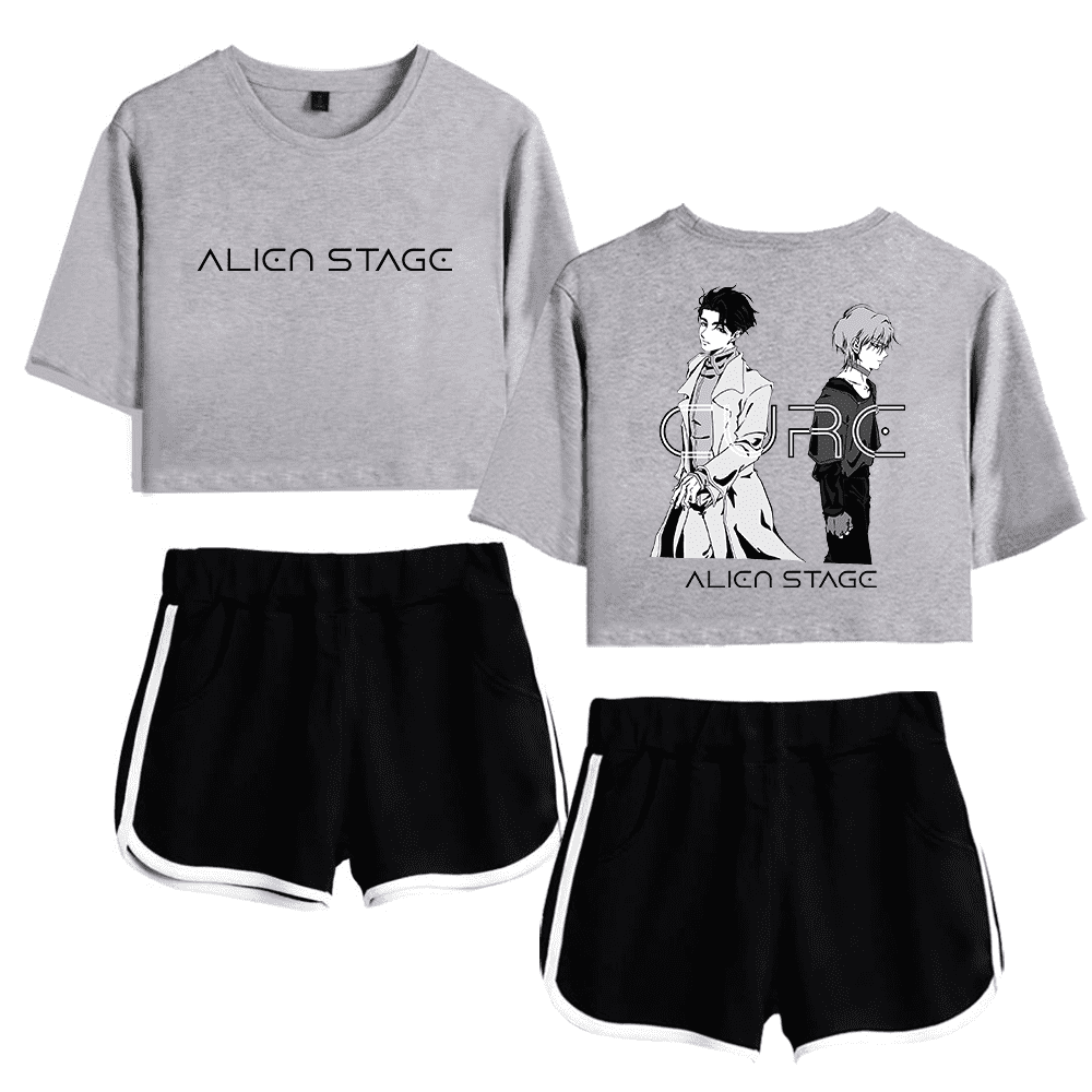 Alien Stage Merch Crop Top T-Shirt Shorts Suit ALNST Round 6 Ivan Till ...