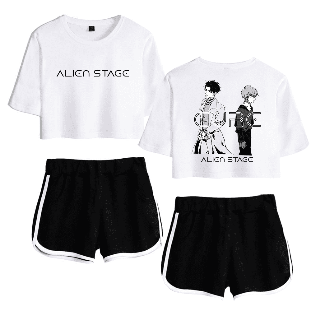 Alien Stage Merch Crop Top T-Shirt Shorts Suit ALNST Round 6 Ivan Till ...