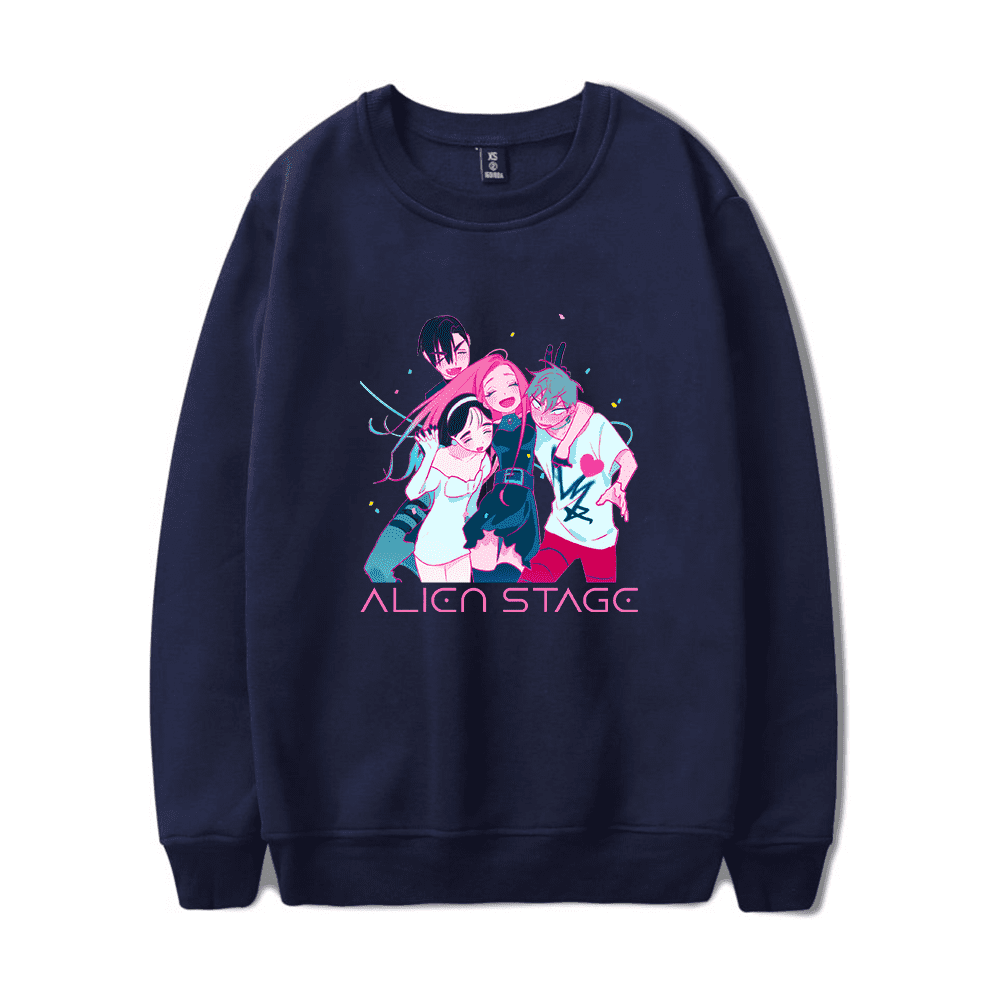 Alien Stage Merch Sweatshirt ALNST Casual Harajuku Long Sleece Crewneck ...