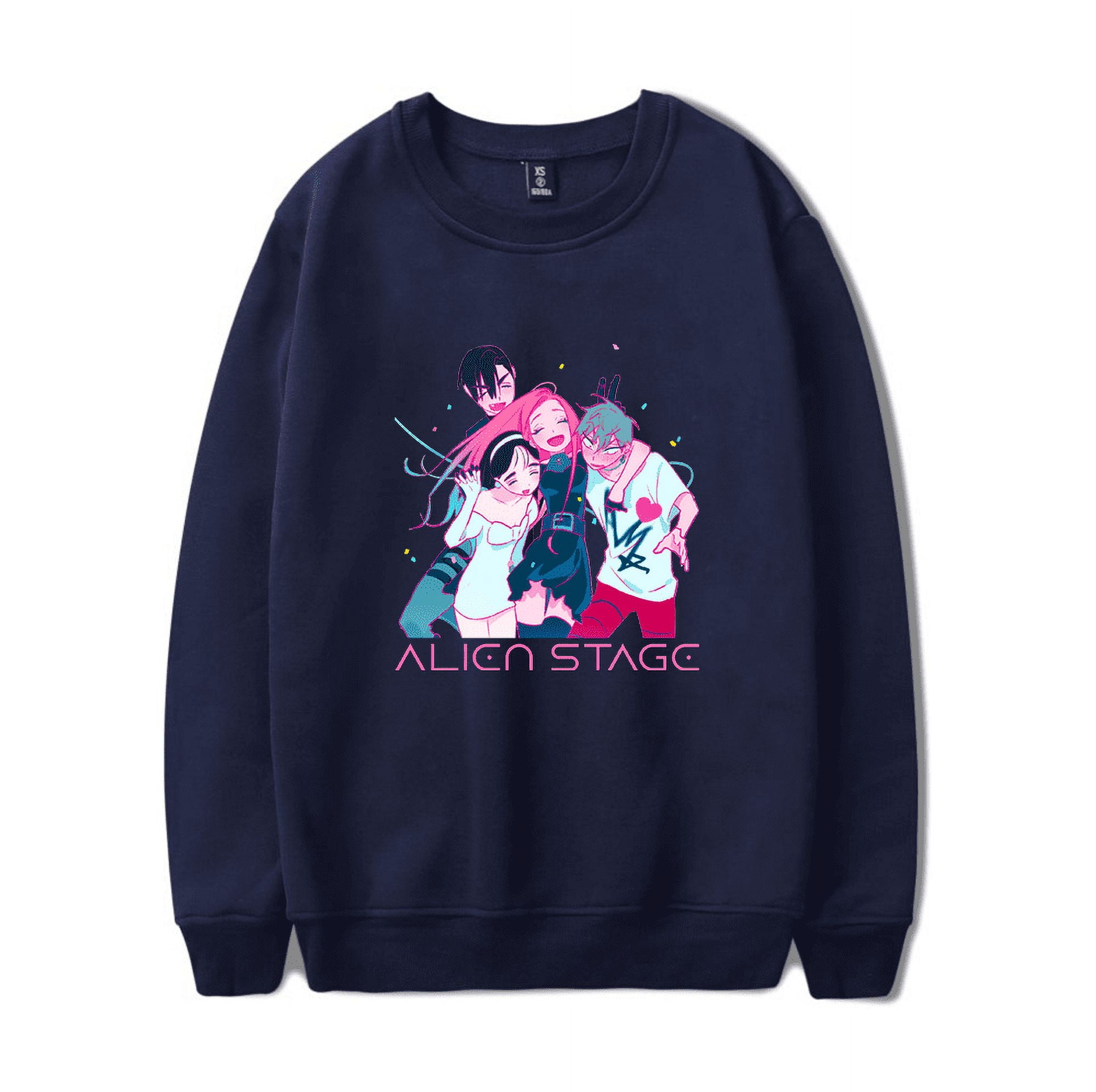Alien Stage Merch Sweatshirt ALNST Casual Harajuku Long Sleece Crewneck ...
