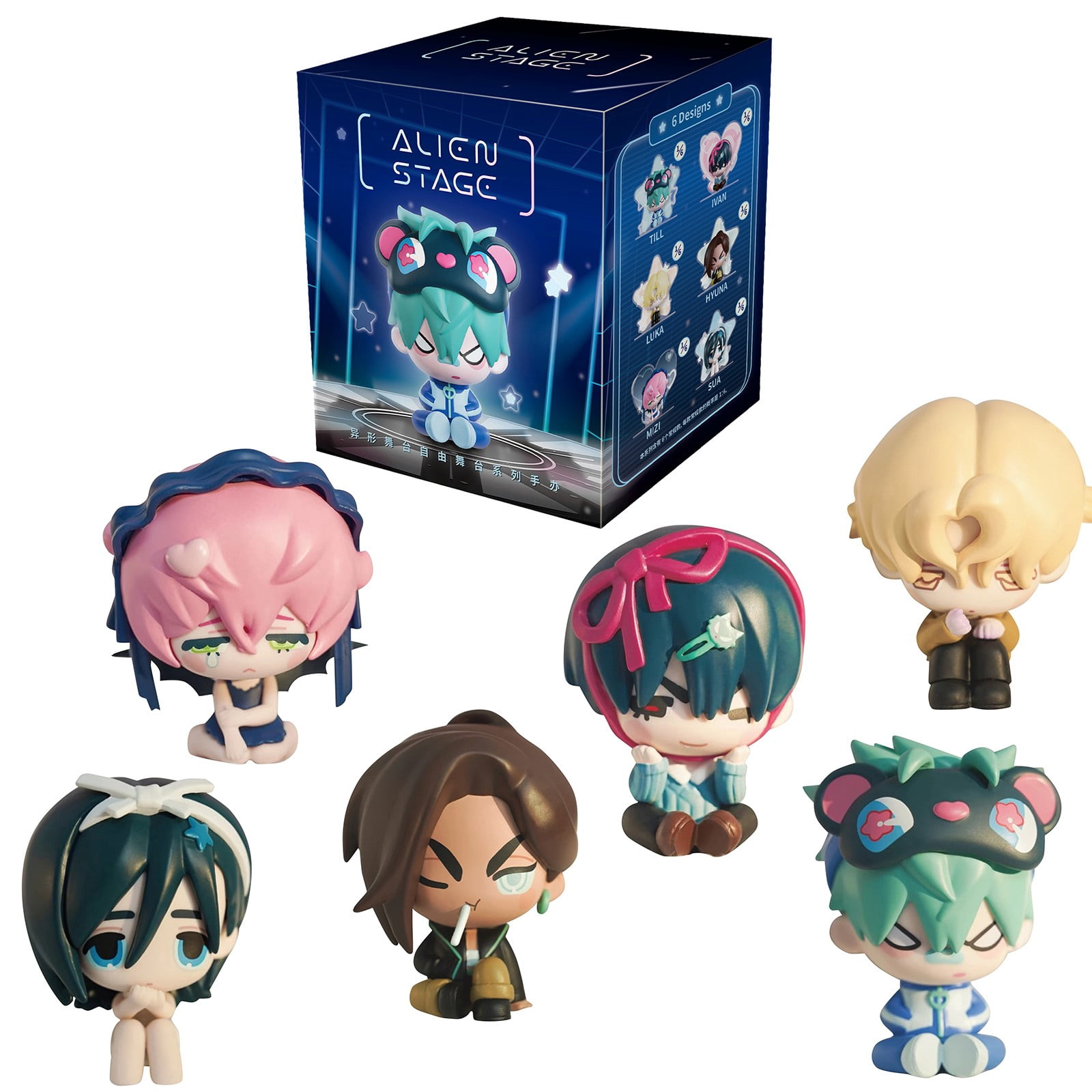 Alien Stage Mini Action Figures 2.3 inches, Sitting Pose Alien Stage ...