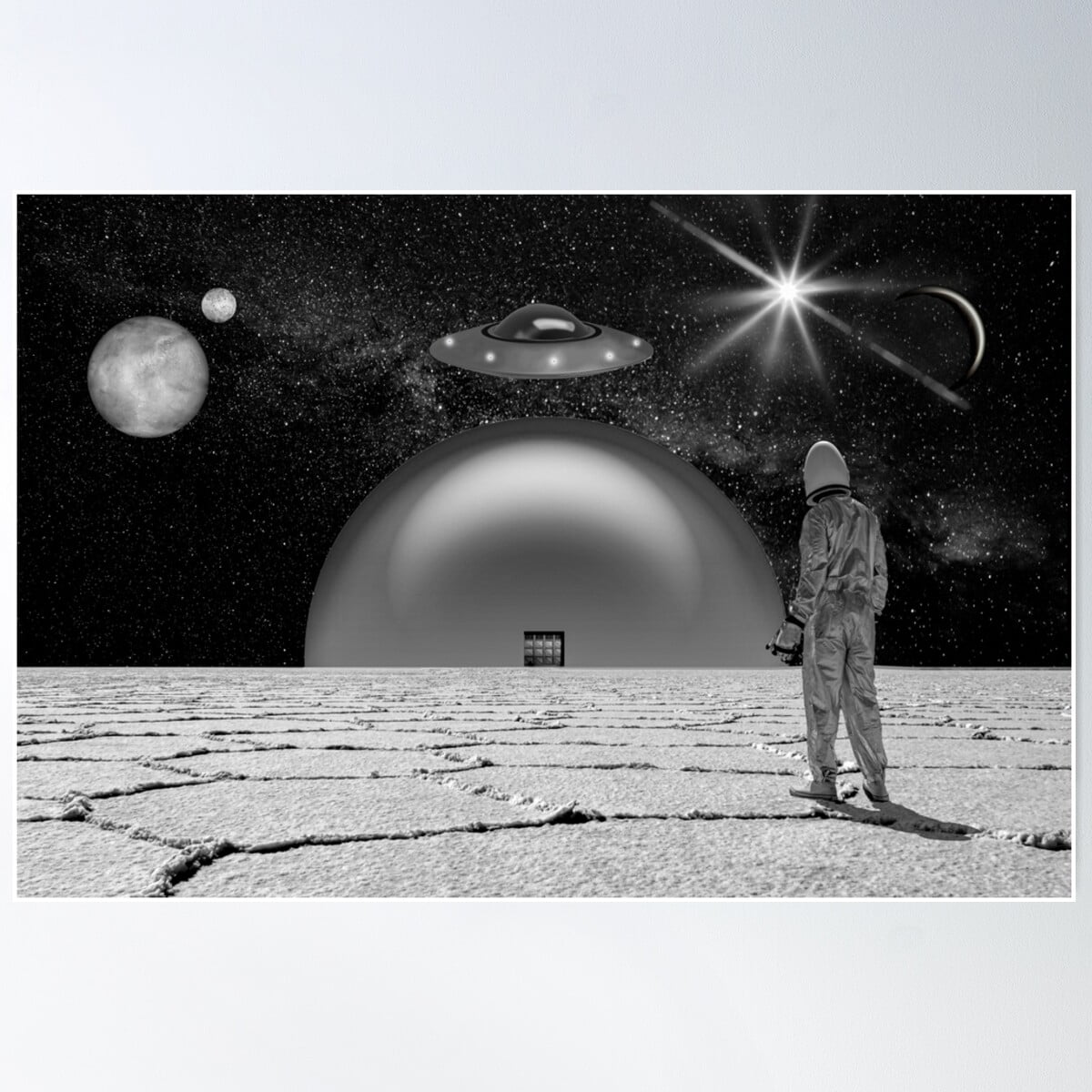 Alien Station Poster Wall Art, Modern Wall Decor For Living Room ...