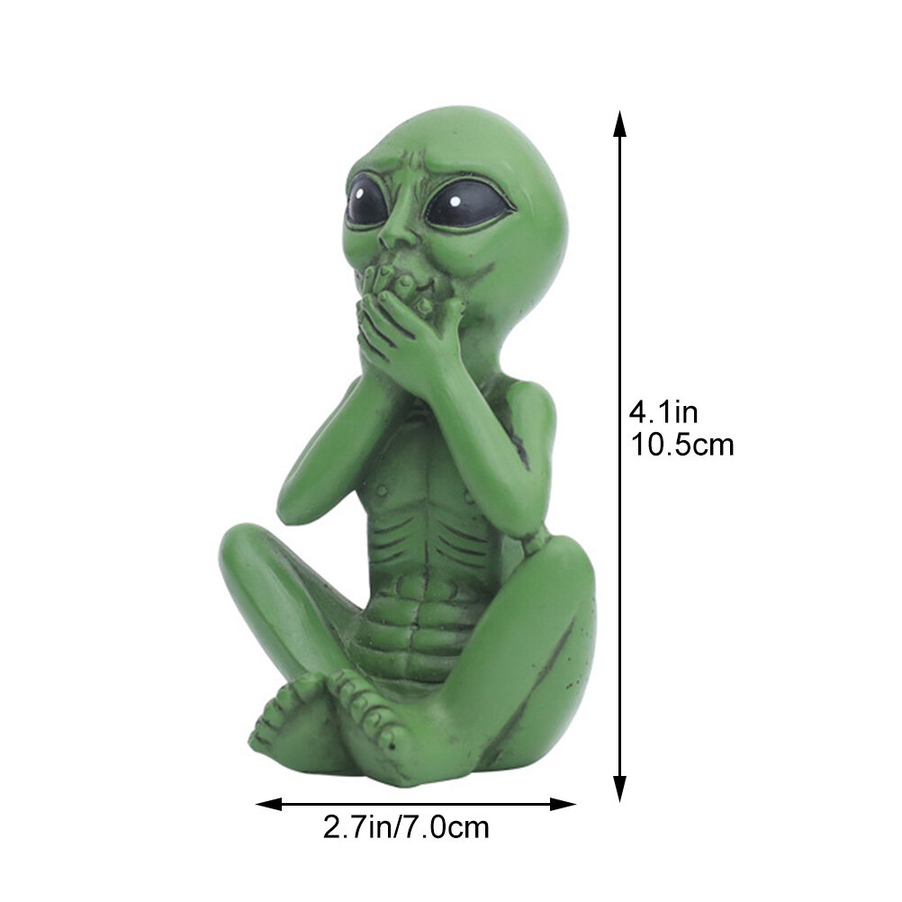 Alien Statue Resin Alien Sculpture Funny Alien Figurine Alien Shaped ...