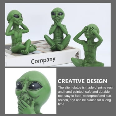 Ebros Alien Green Extraterrestrial ET Roswell Alien Head Bust Skull ...