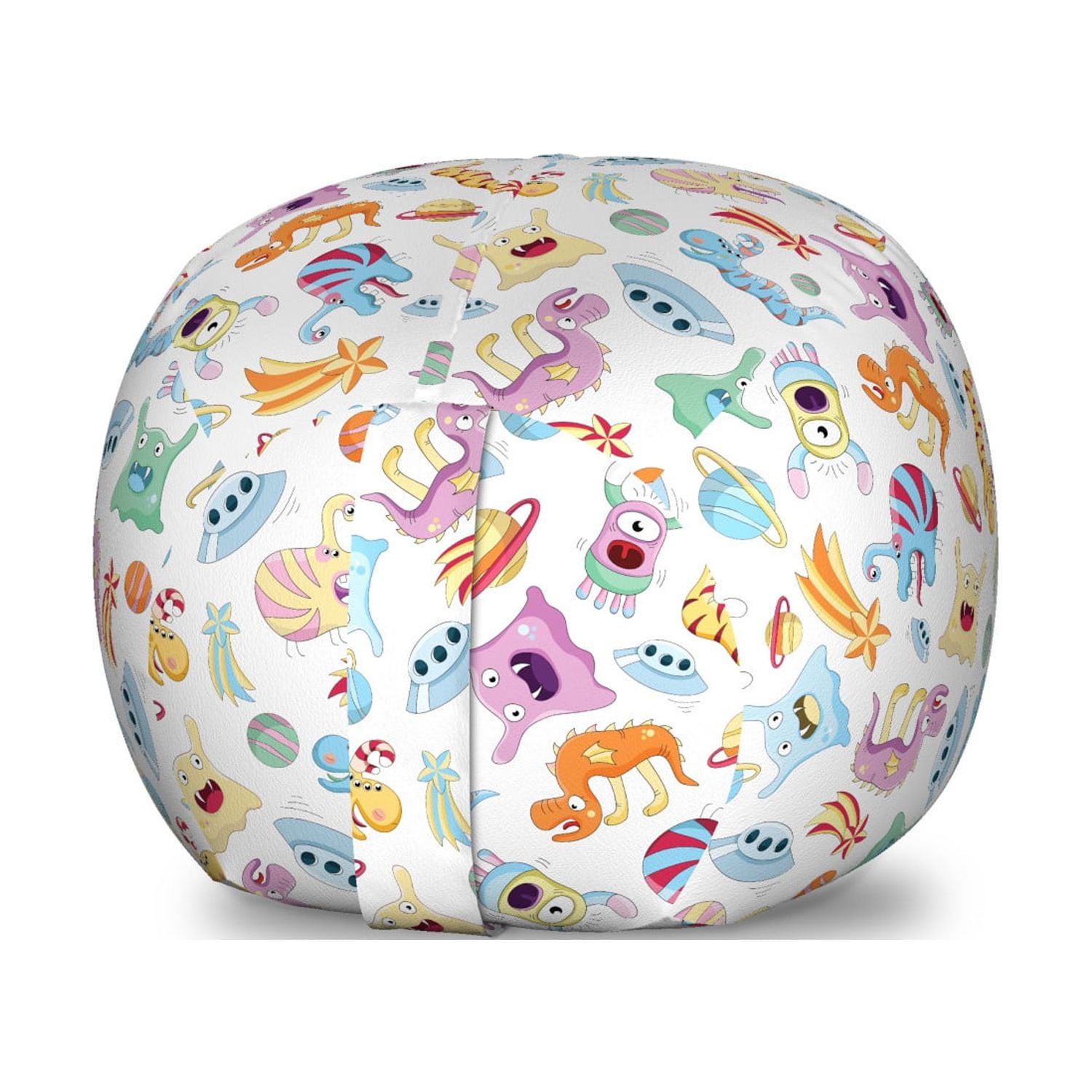 Alien Storage Toy Bag Chair, Monsters and Aliens with Planets UFOs and ...
