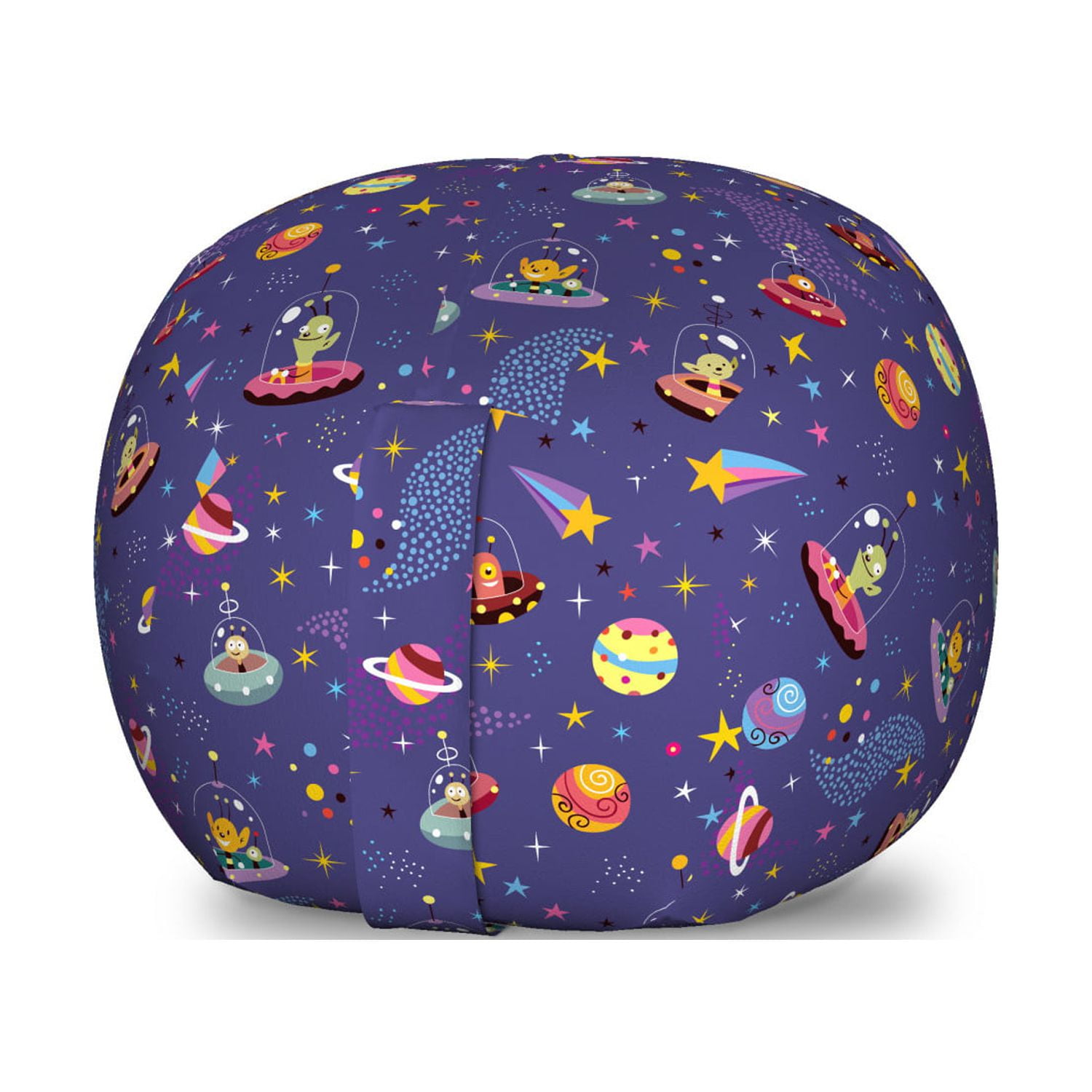 Alien Storage Toy Bag Chair, Ufo Trippy Odd Characters in Spaceship ...
