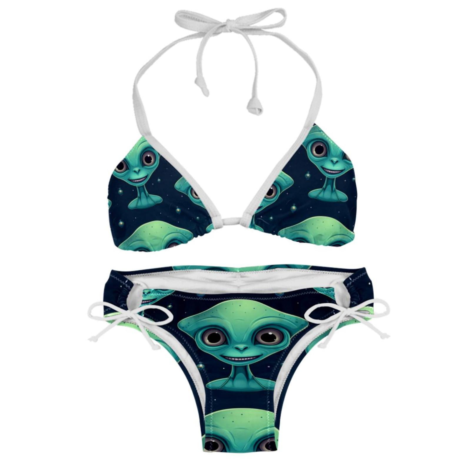 Alien Stylish Swim Suits Bikini Set: Detachable Sponge, Adjustable ...