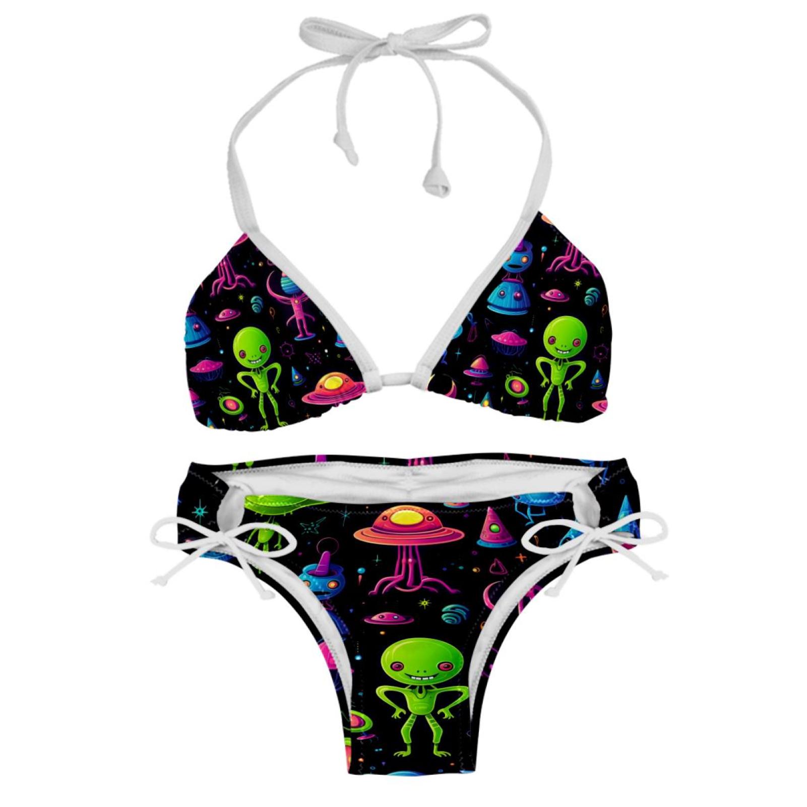Alien Stylish Swim Suits Bikini Set: Detachable Sponge, Adjustable ...