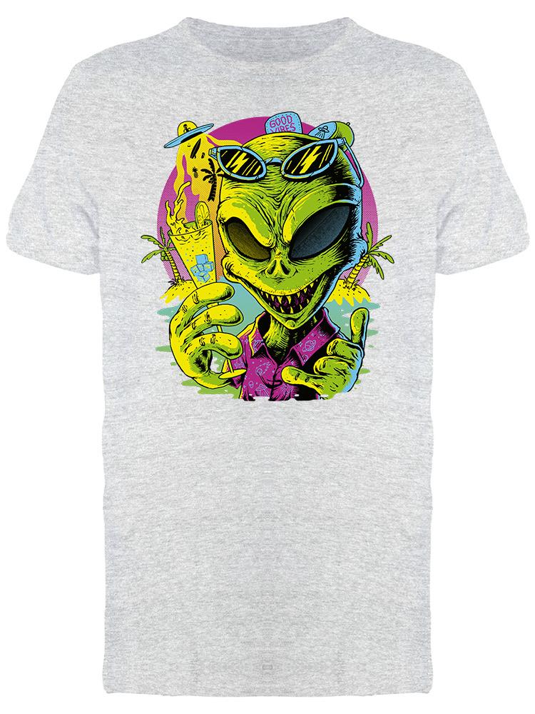 Alien Summer T-Shirt Men -Image by Shutterstock, Male Medium - Walmart.com