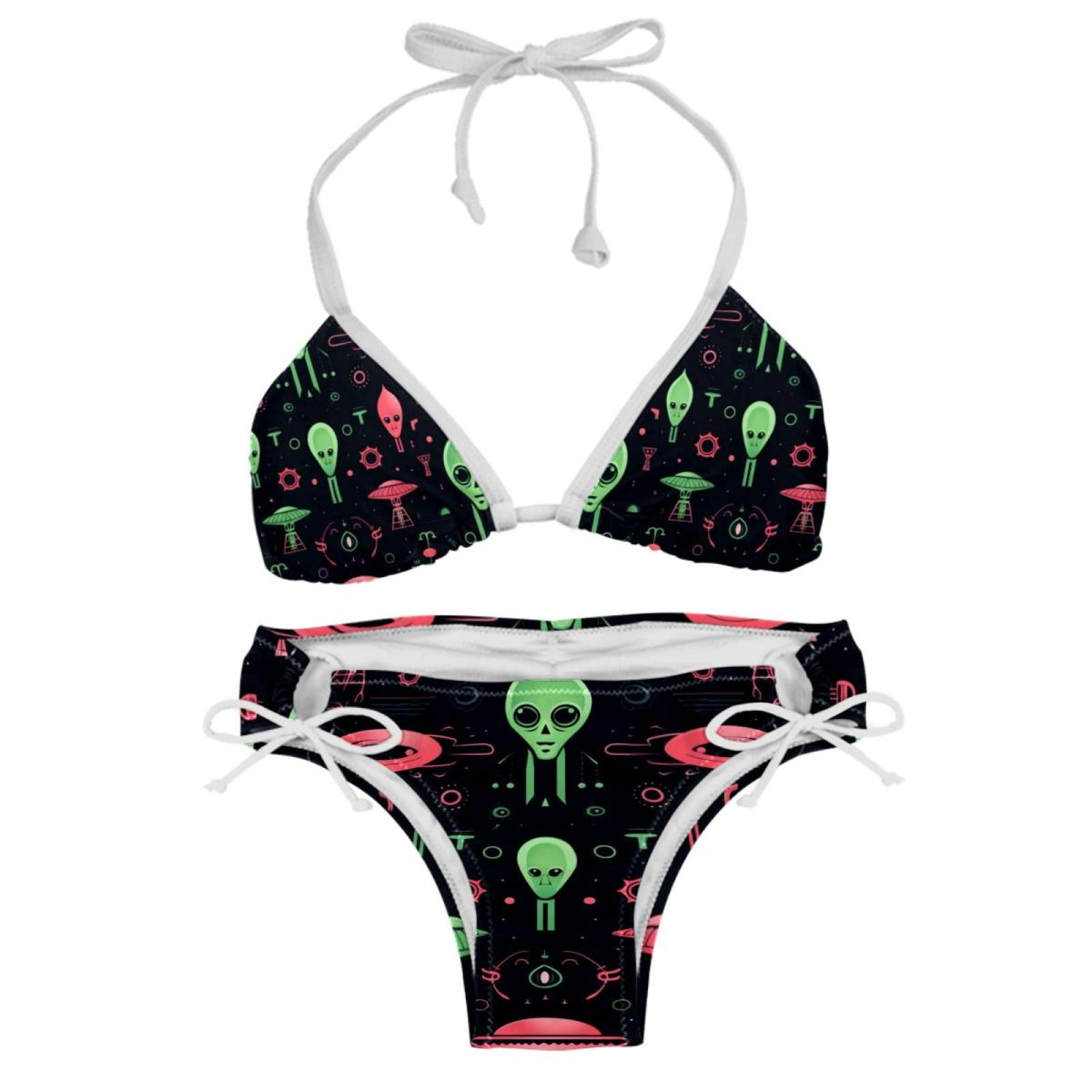 Alien Swim Wear Bikini Set with Detachable Sponge & Adjustable Strap ...