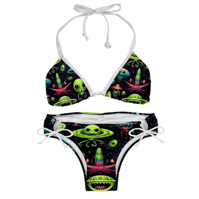Alien Swim Wear Detachable Sponge Adjustable Strap Bikini Set Two-Pack ...
