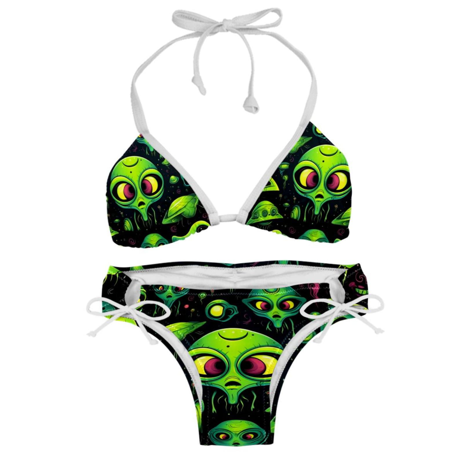 Alien Swim Wear Detachable Sponge Adjustable Strap Bikini Set Two-Pack ...