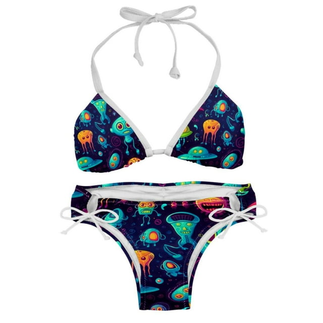 Alien Swimming Suit Bikini Set Bikinis, Detachable Sponge, Adjustable ...
