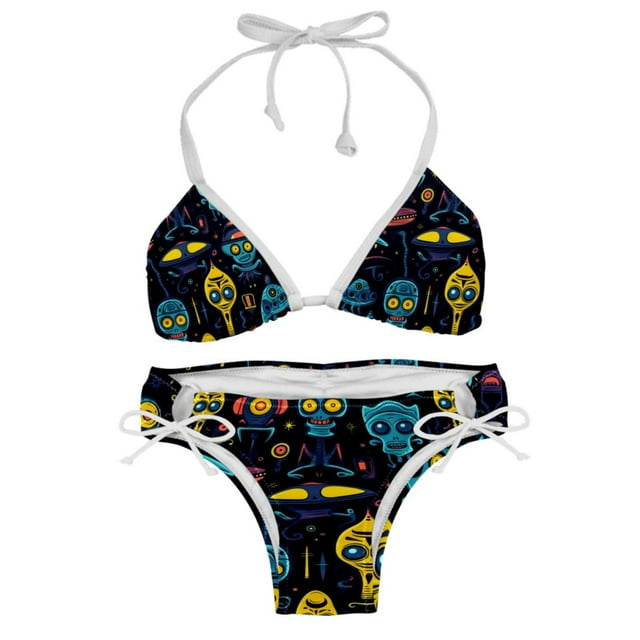Alien Swimming Suit Bikini Set Bikinis, Detachable Sponge, Adjustable ...
